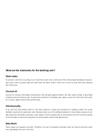 Teething Rash; Symptoms and Treatment