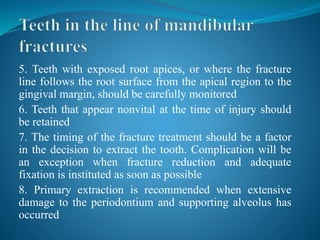 Teeth in The Line of Mandibular Fractures | PPT