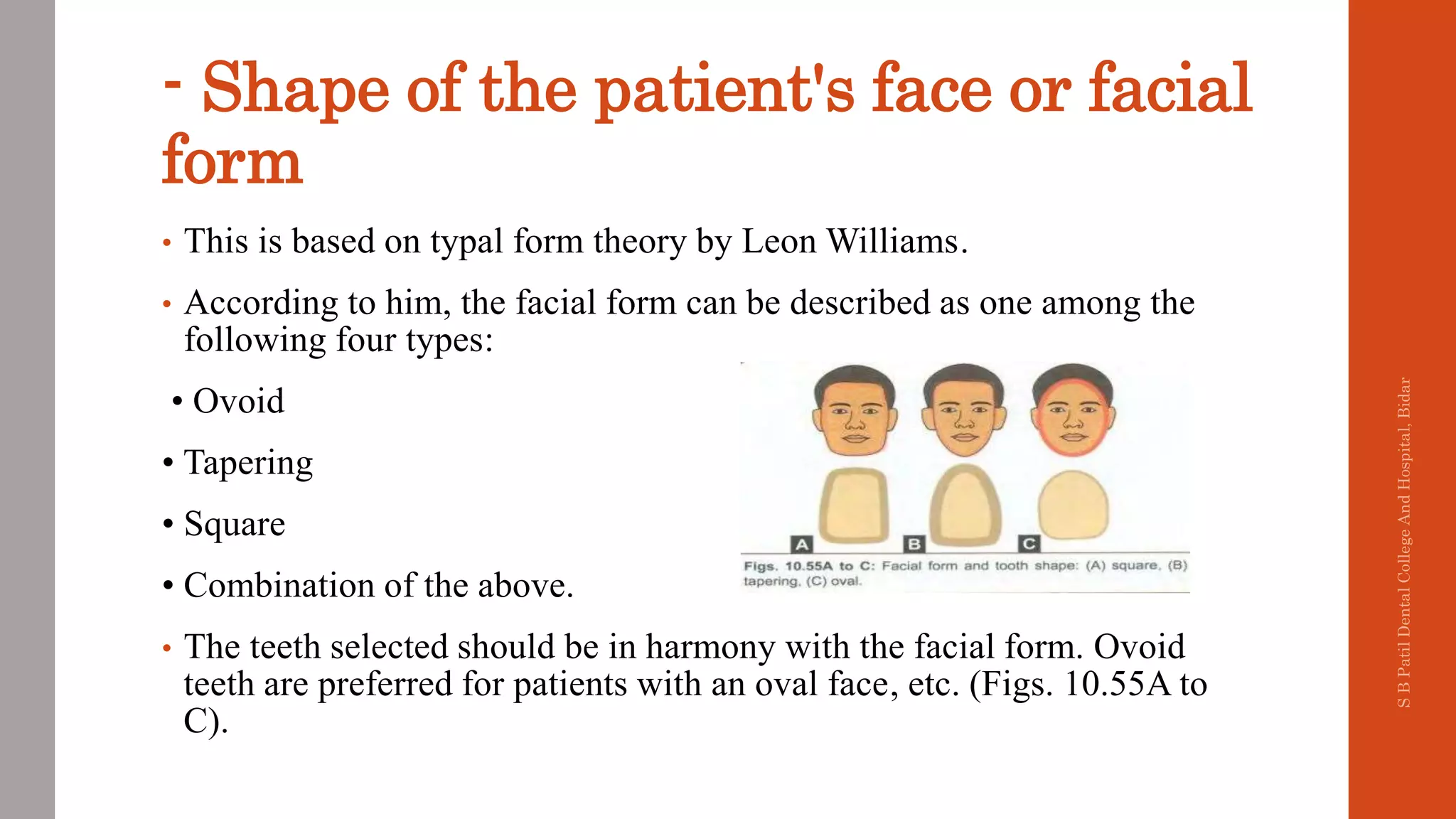 TEETH SELECTION IN COMPLETE DENTURE | PPTX