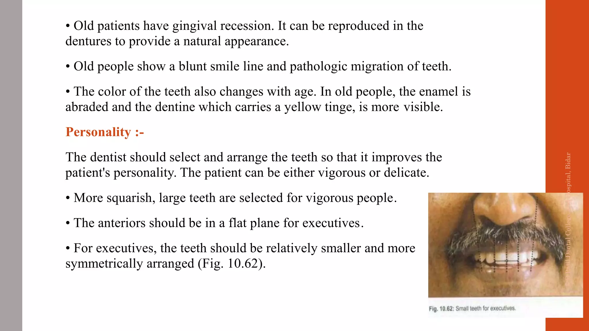 TEETH SELECTION IN COMPLETE DENTURE | PPTX