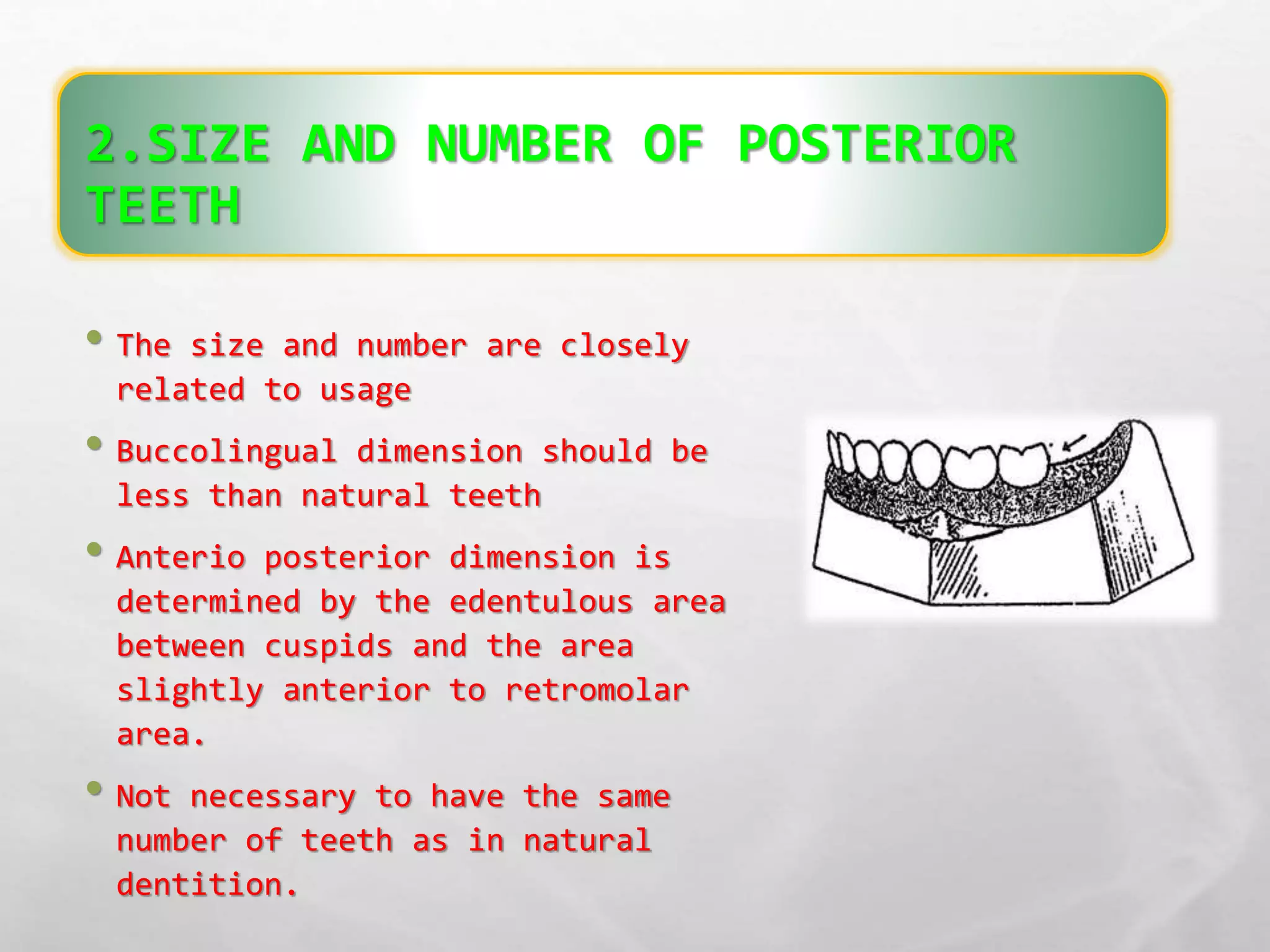 Teeth selection for complete dentures | PPTX