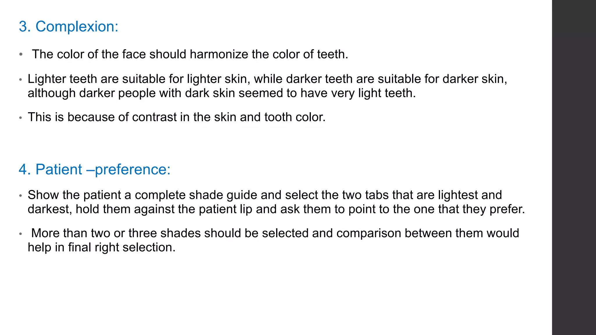 Teeth selection in complete dentures | PPTX