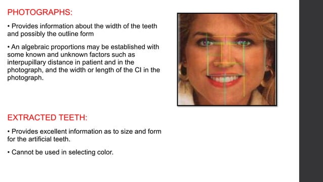 Teeth selection in complete dentures | PPTX | Dental Health | Diseases ...