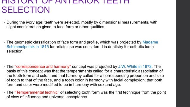 Teeth selection in complete dentures | PPTX | Dental Health | Diseases ...
