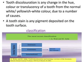 Teeth stains and discolorations | PPTX
