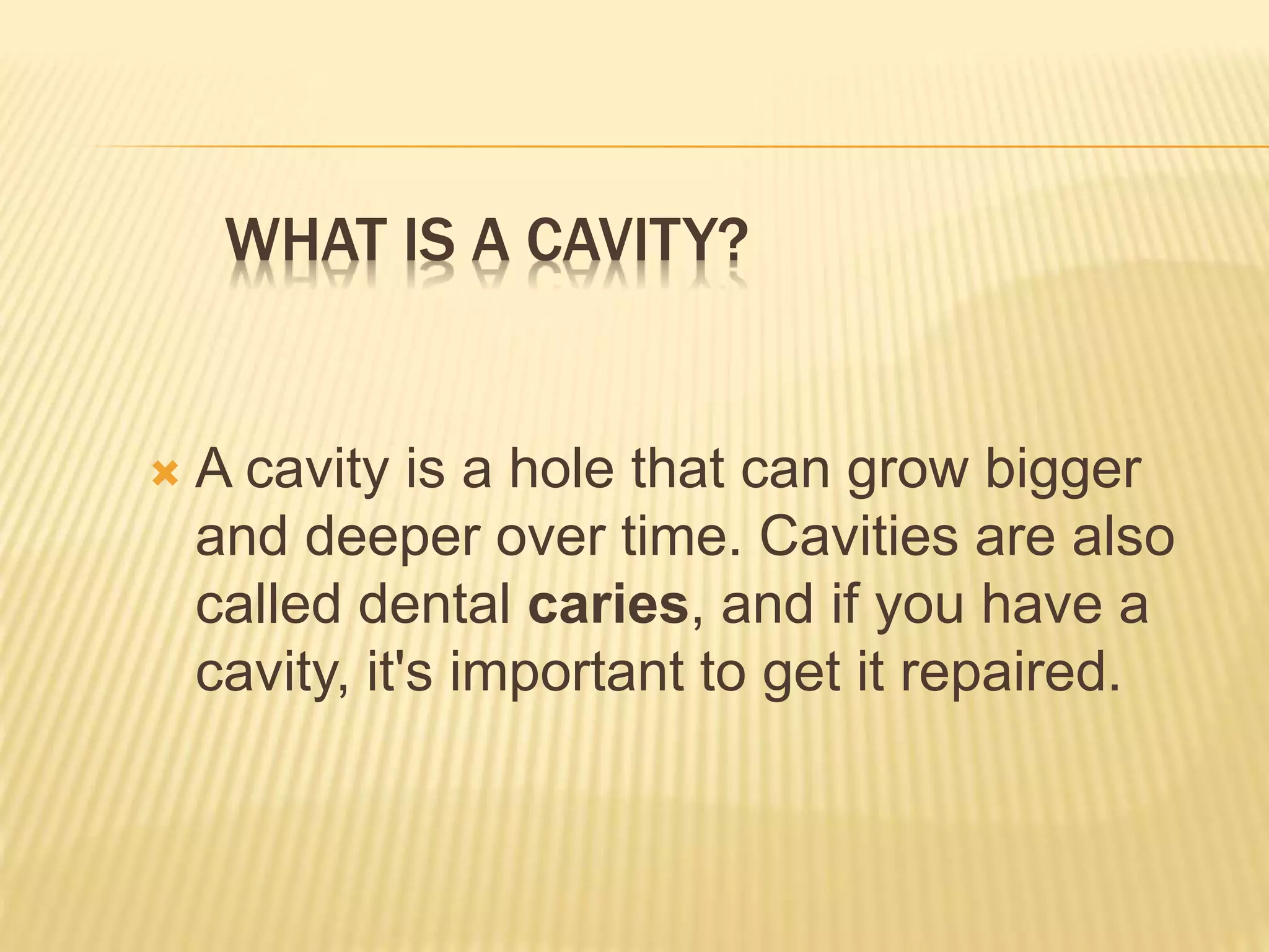 Teeth structure and cavities | PPTX