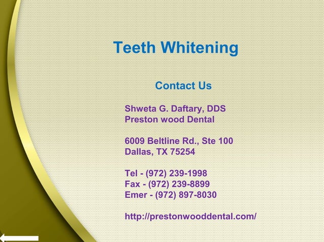 Teeth whitening | PPT | Oral care | Personal Care