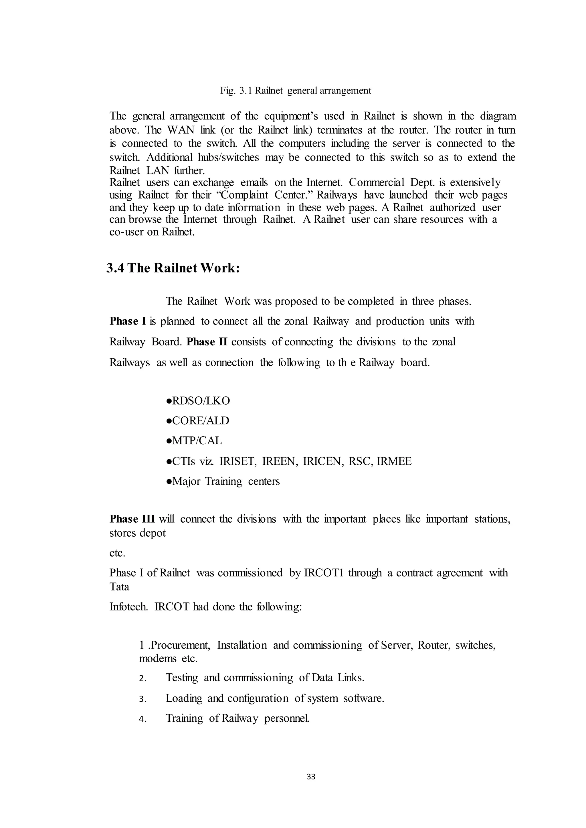 Telecommunication line training report Indian Railways | DOC