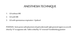 Anesthetic Considerations in Tracheo-esophageal Fistula | PPTX