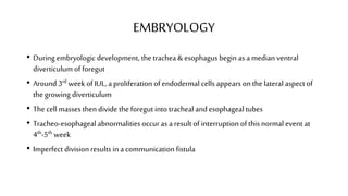 Anesthetic Considerations in Tracheo-esophageal Fistula | PPTX