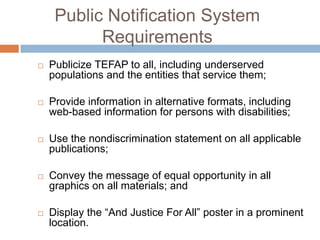 TEFAP Civil Rights | PPTX