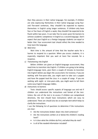 Assessing Young Learner | DOCX