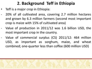 Ethiopia’s value chains on the move: The case of teff | PPT