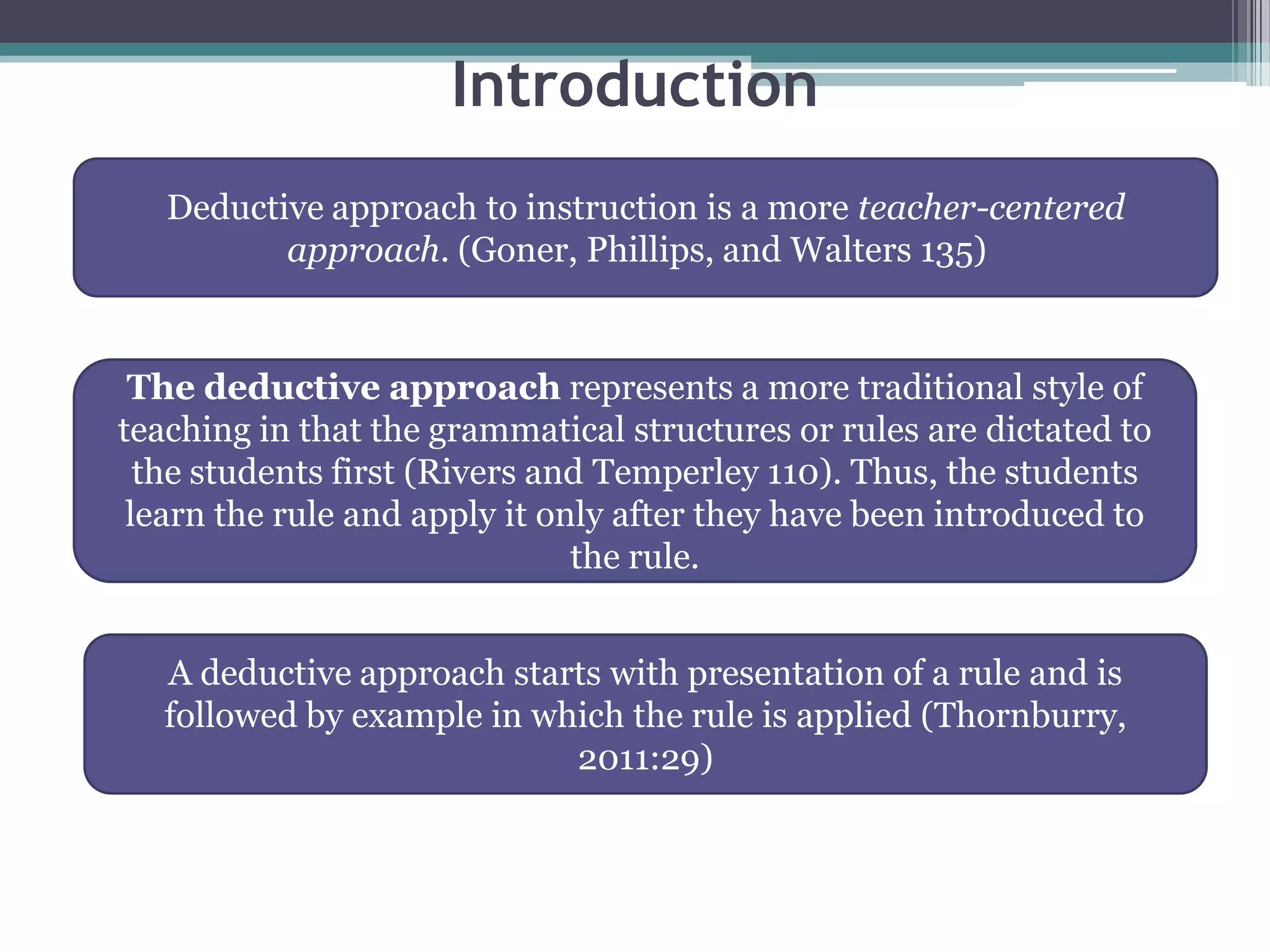 Deductive Approach | PPTX