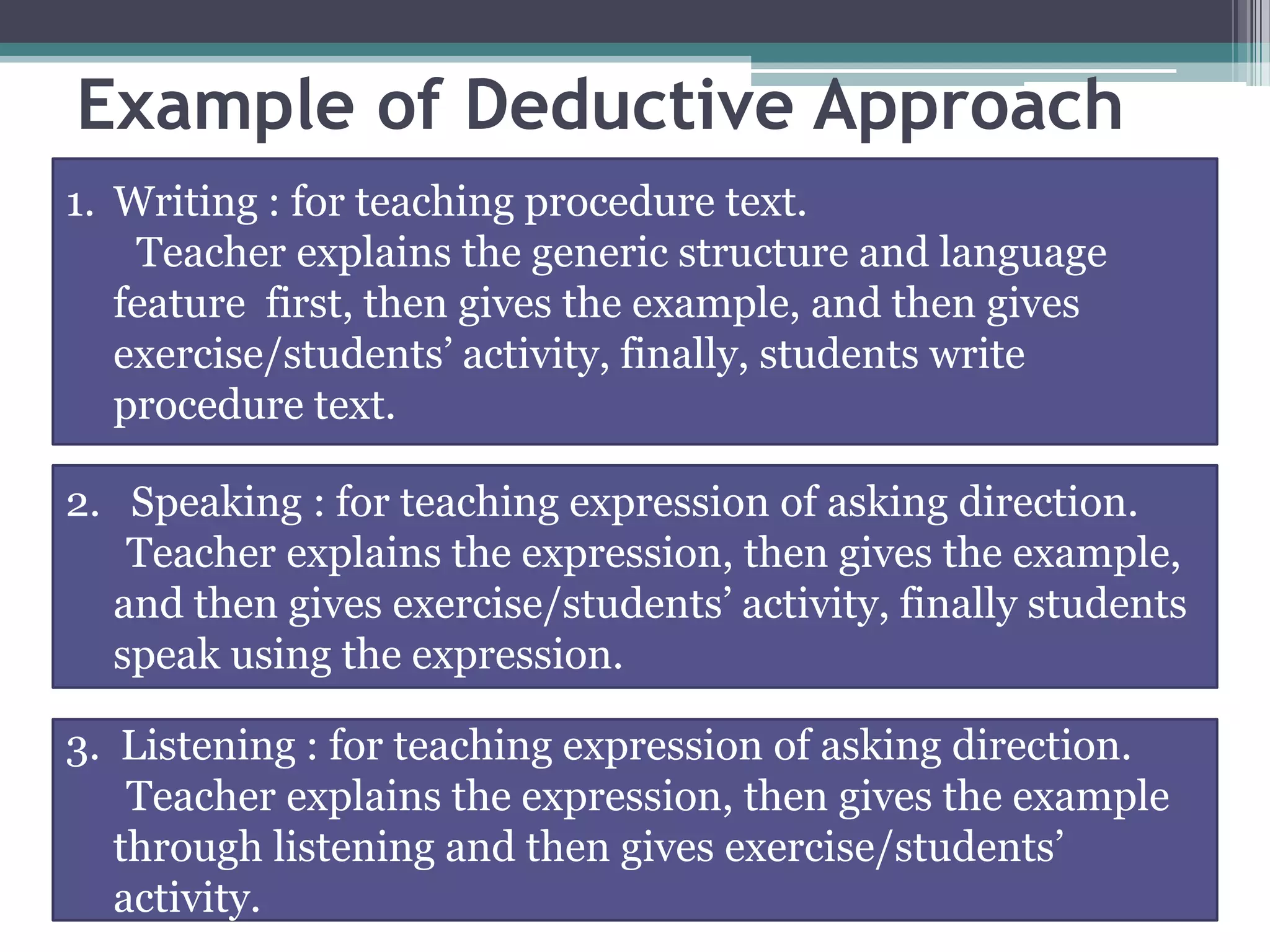 Deductive Approach | PPTX