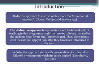 Deductive Approach | PPTX
