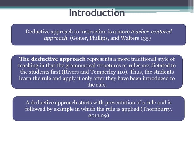 Deductive Approach | PPTX | Education