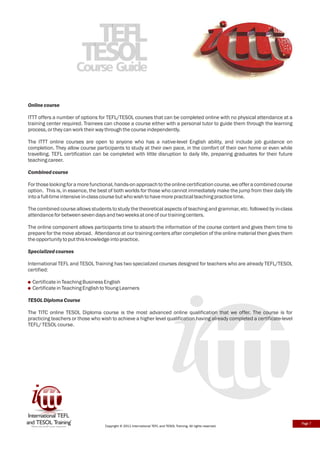 Tefl e-guide | PDF | Professional School | Postgraduate Education