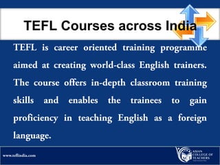 TEFL Courses across India | PPT