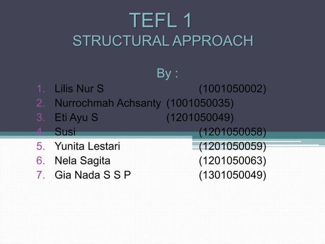 Structural Approach | PPT