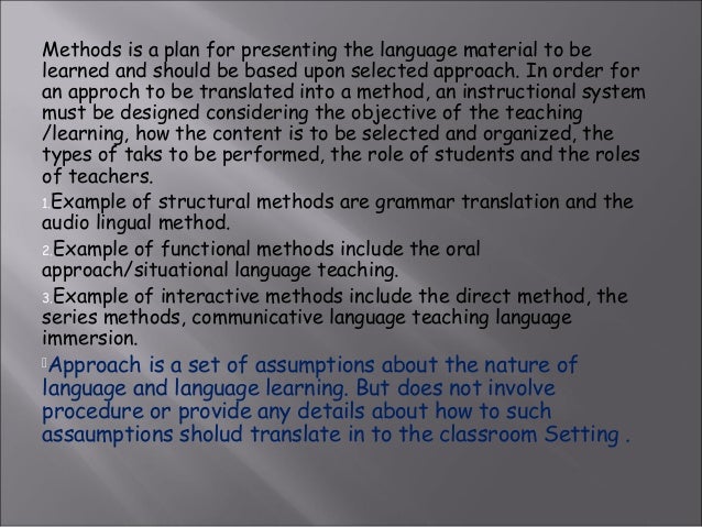[TEFL] Language Teaching Methods/ Approaches