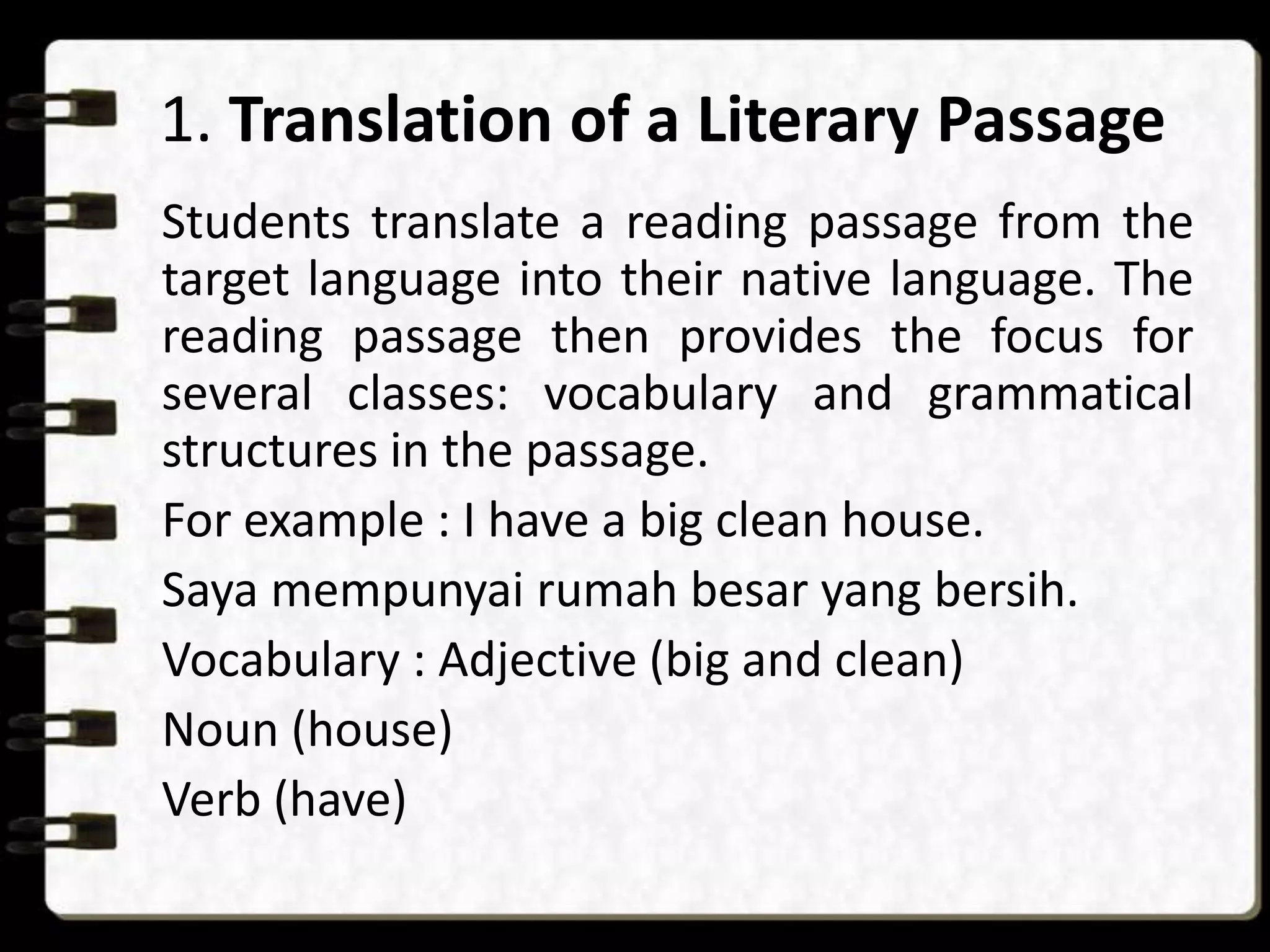Grammar Translation Method | PPT Grammar Translation Method | PPT