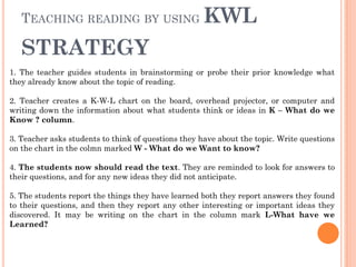 Teaching English as FL 5 Teaching Reading | PDF