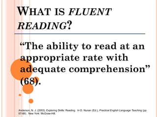 Teaching English as FL 5 Teaching Reading | PDF
