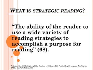 Teaching English as FL 5 Teaching Reading | PDF