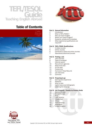 TEFL Guide | by ITTT (Teaching English Abroad) | PDF | Education