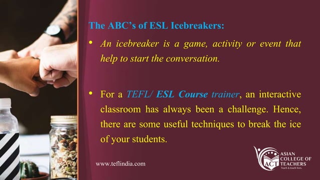 5 Creative ESL Icebreakers to Get To Know Your Students More | PPTX ...