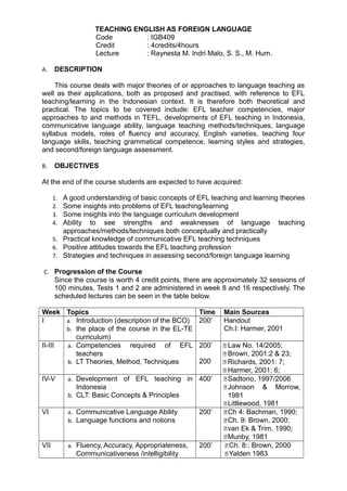 Tefl methodology | PDF