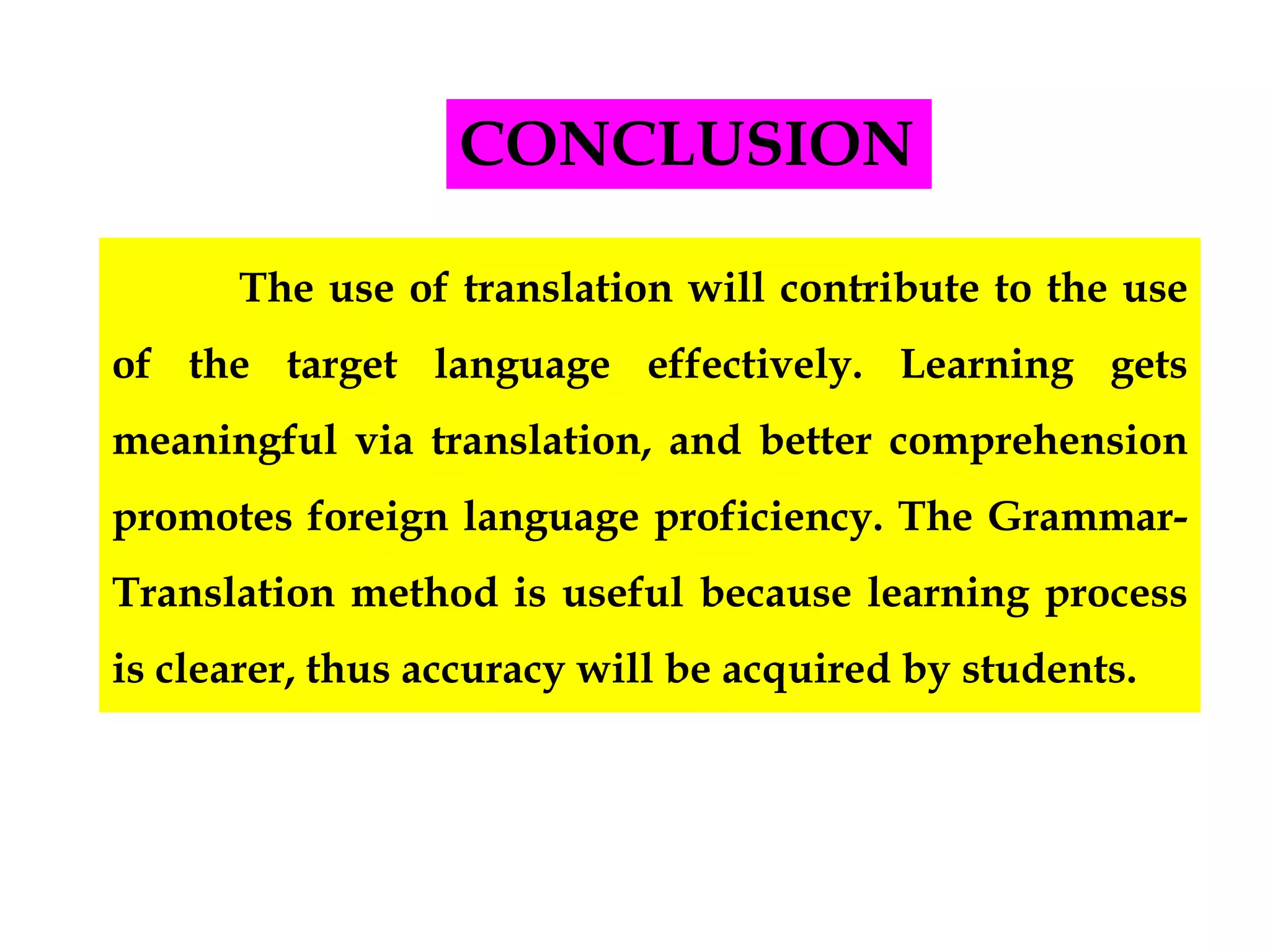 TEFL ( Grammar Translation Method) | PPTX