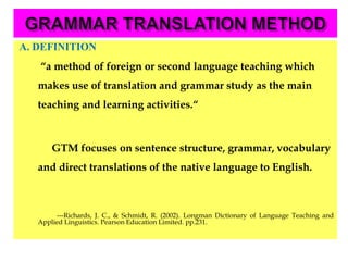 TEFL ( Grammar Translation Method) | PPTX