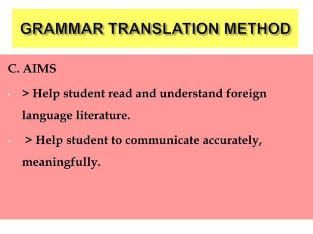 TEFL ( Grammar Translation Method) | PPTX