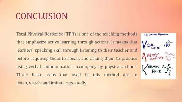 Total Physical Response (TPR Method) | PPTX | Education