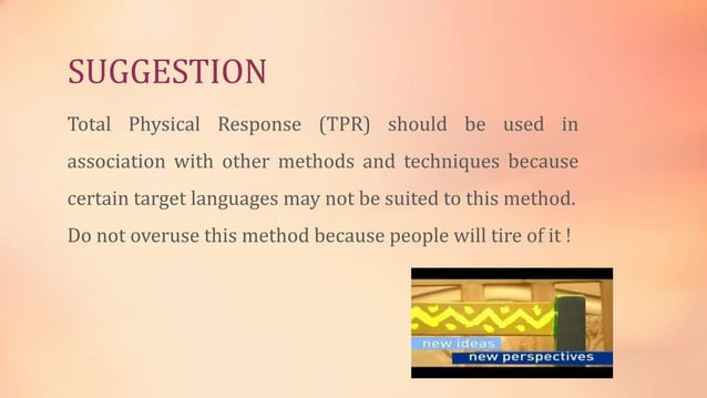 Total Physical Response (TPR Method) | PPTX | Education