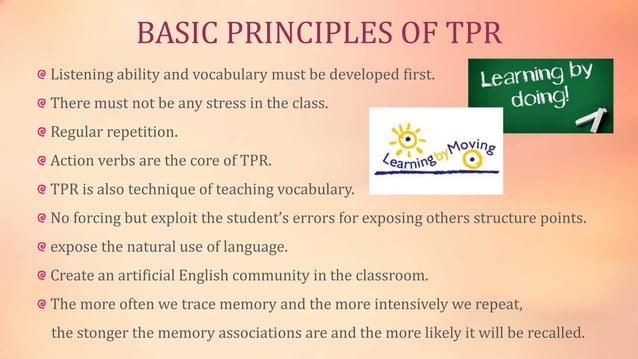 Total Physical Response (TPR Method) | PPTX | Education