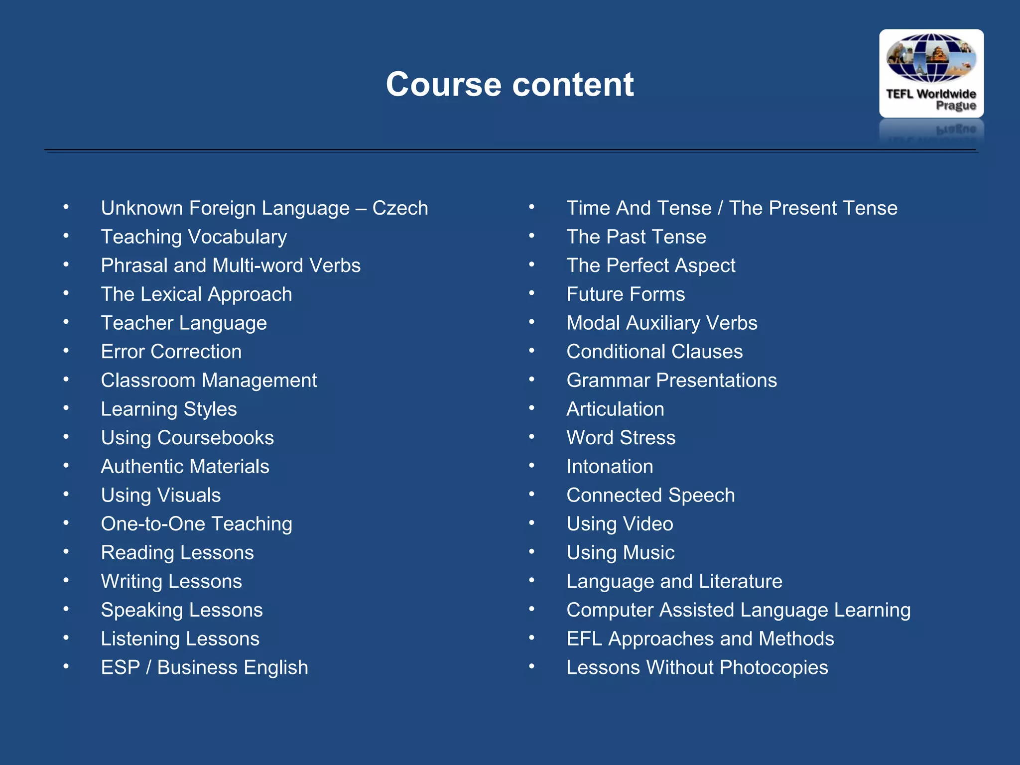 TEFL Worldwide Prague- Teach & Travel Worldwide! | PPT