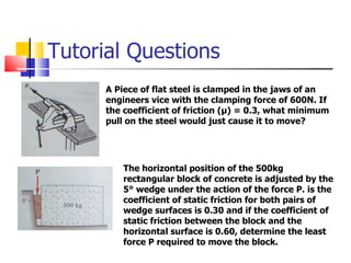 Friction And Wedges | PPT