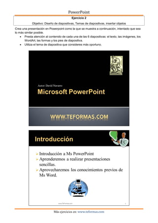 TeFormas Ejercicios Prácticos PowerPoint | PDF