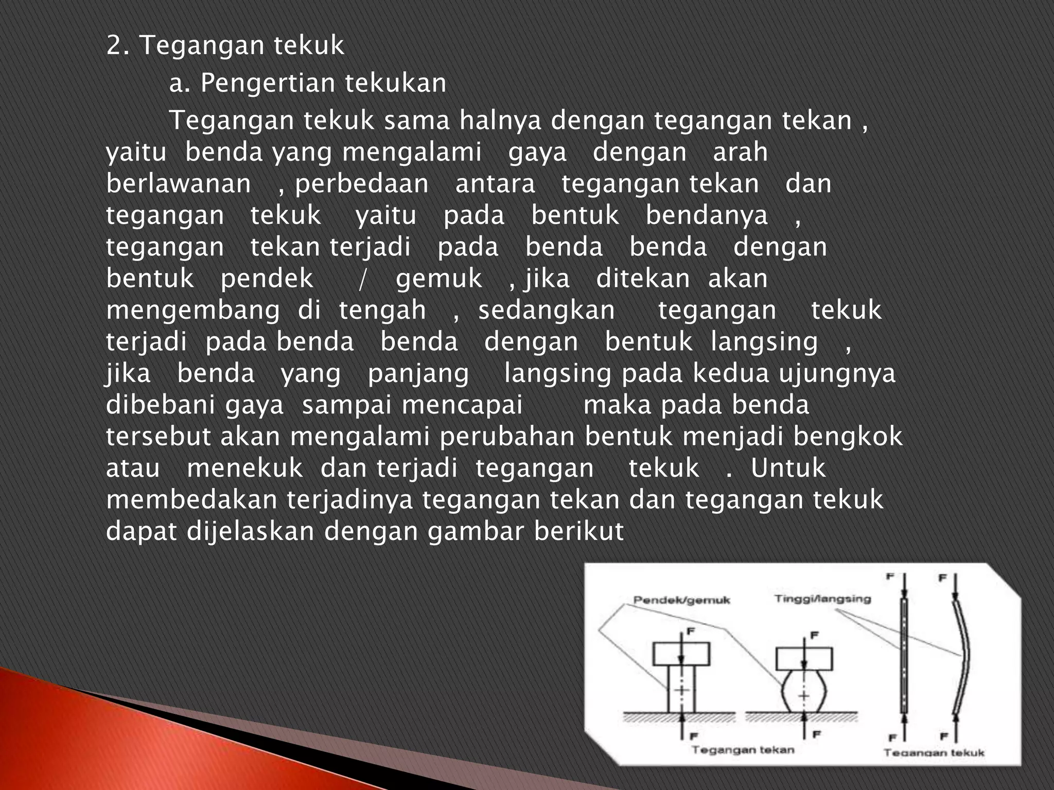 MEKANIKA TEKNIK - TEGANGAN | PPTX