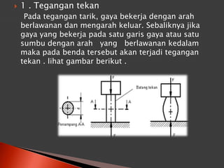 MEKANIKA TEKNIK - TEGANGAN | PPTX