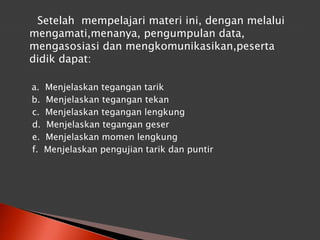 MEKANIKA TEKNIK - TEGANGAN | PPTX