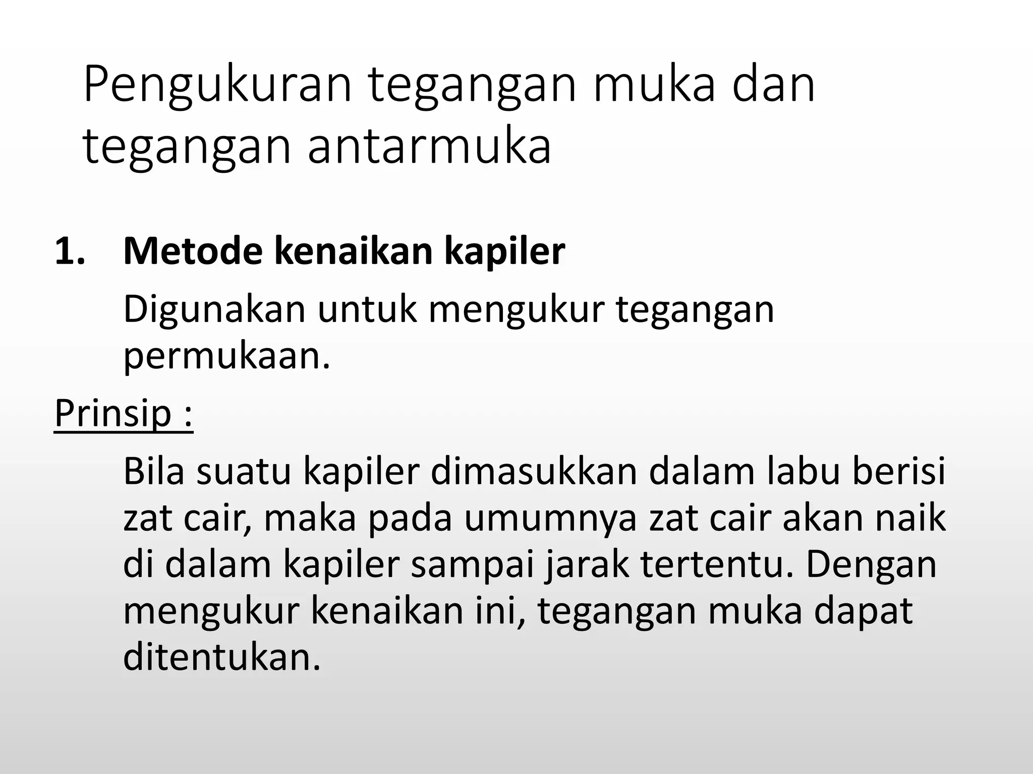 Tegangan Antar Muka & Tegangan Permukaan 2020 | PPT
