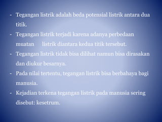 Tegangan listrik | PPTX