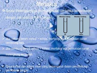 Tegangan permukaan dan meniskus | PPTX