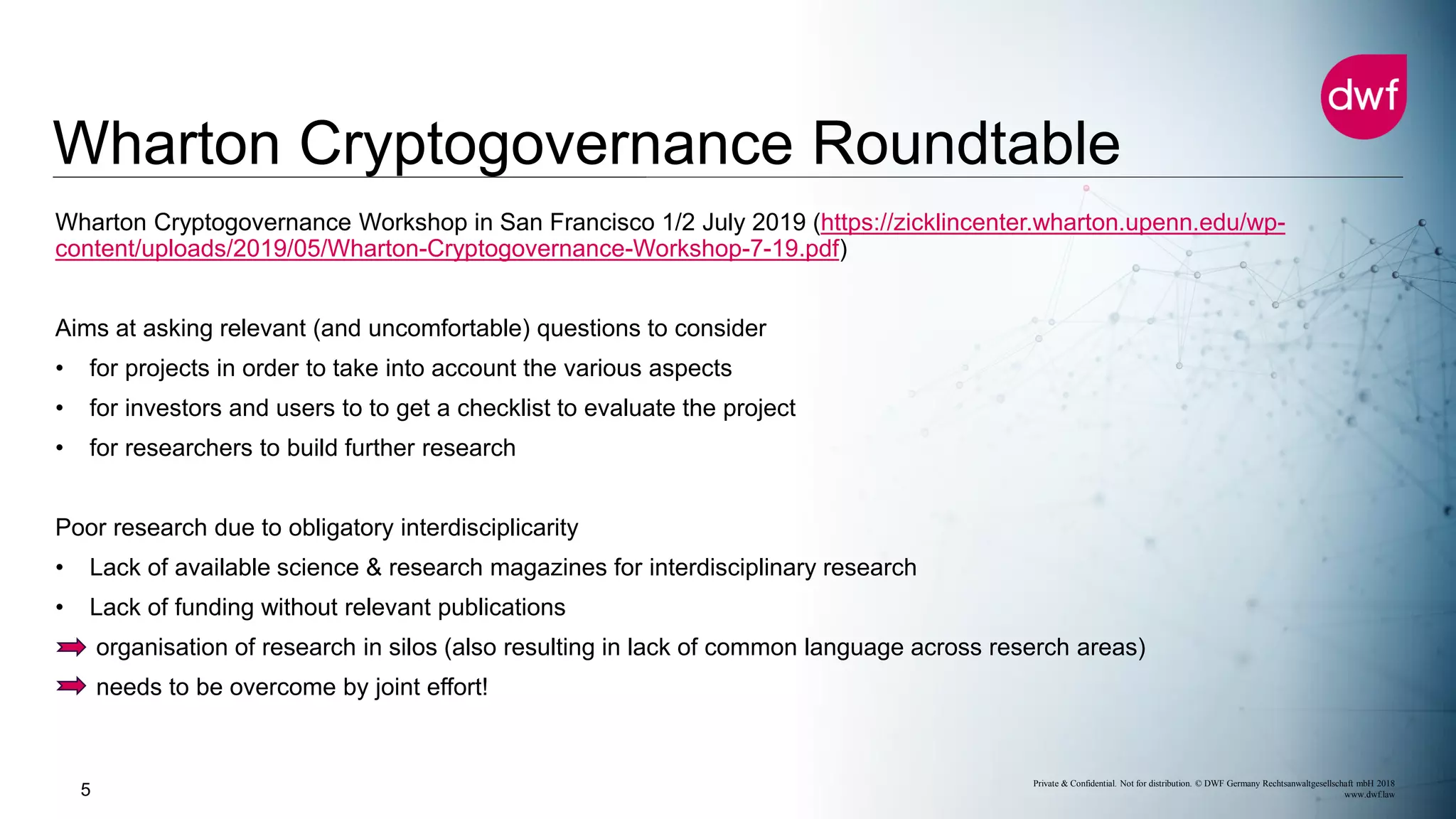 Governance: The Wharton Cryptogovernance Disclosure Questionnaire | Dr ...