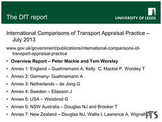 International comparisons of transport appraisal practice. | PPT