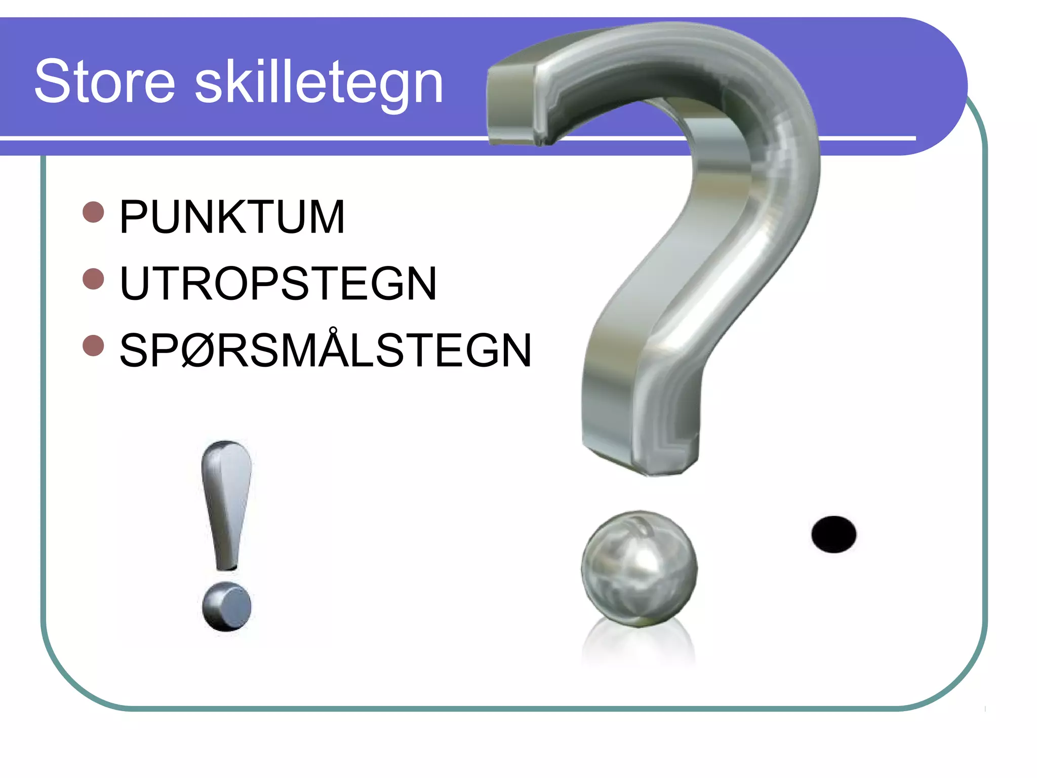 Tegnsetting | PPT